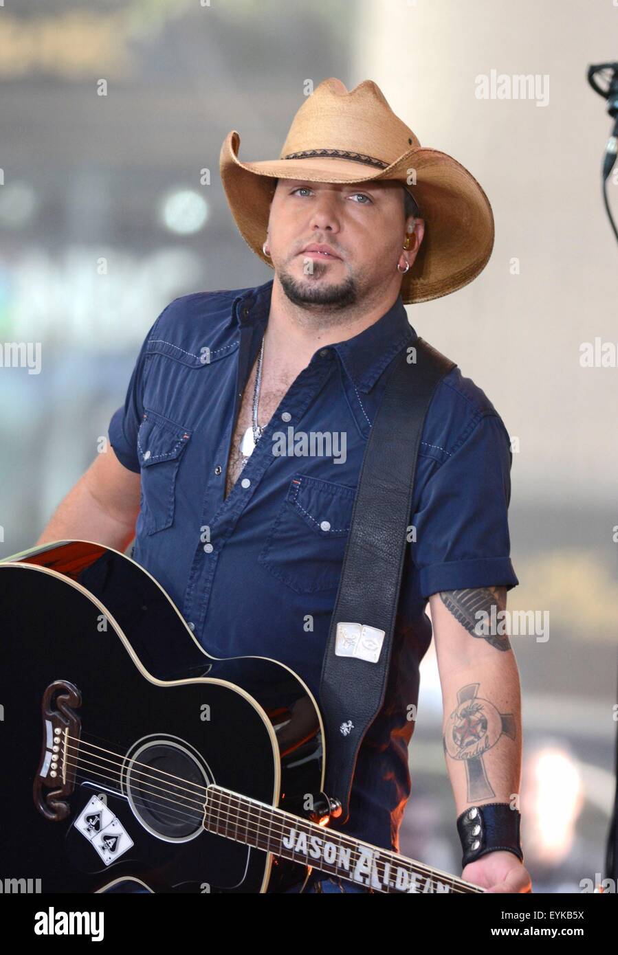 New York, NY, USA. 31st July, 2015. Jason Aldean on stage for NBC Today Show Concert with Jason ...