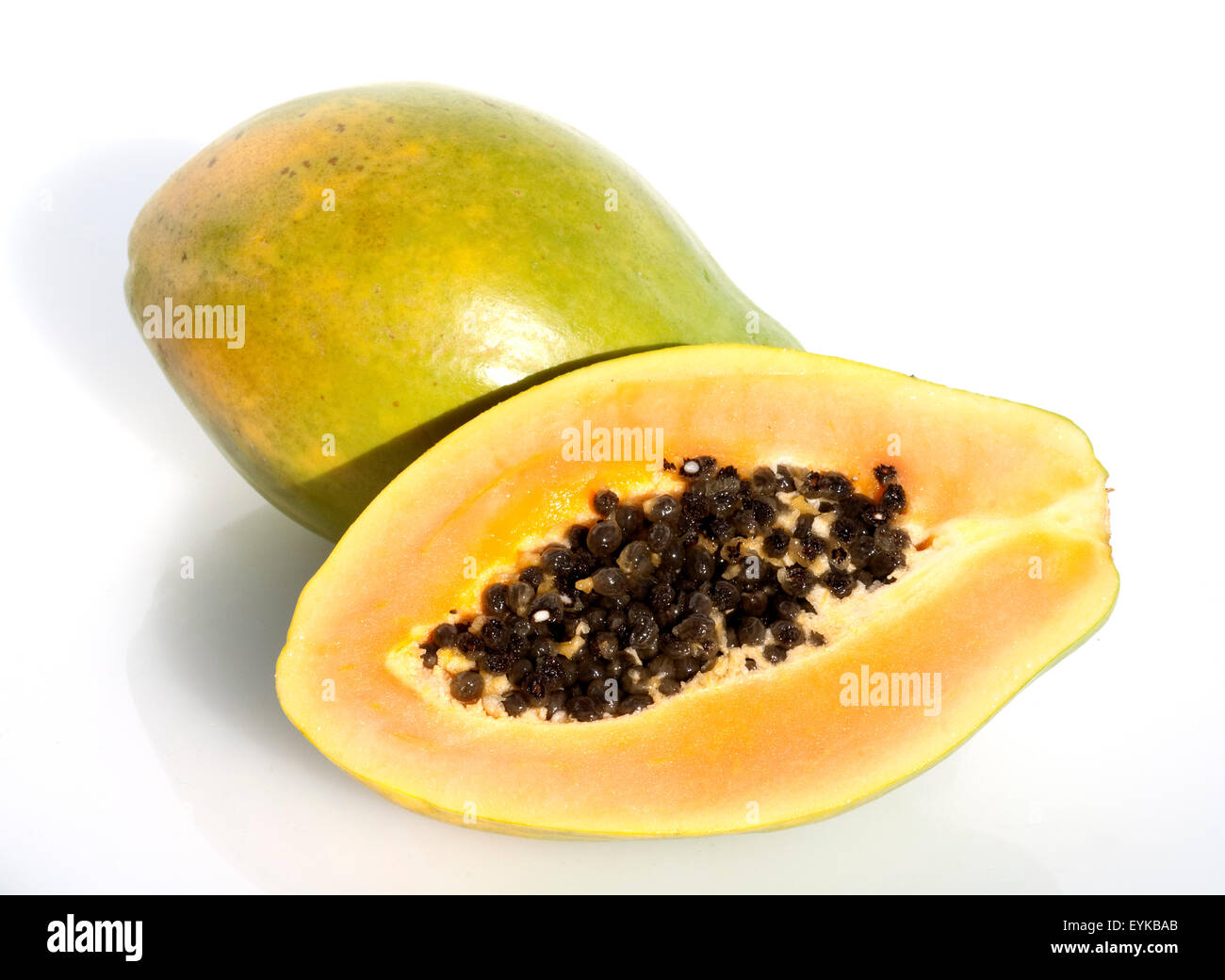Papaya, Carica papaya, Exotische Frucht, exotisch, Suedfrucht Stock ...