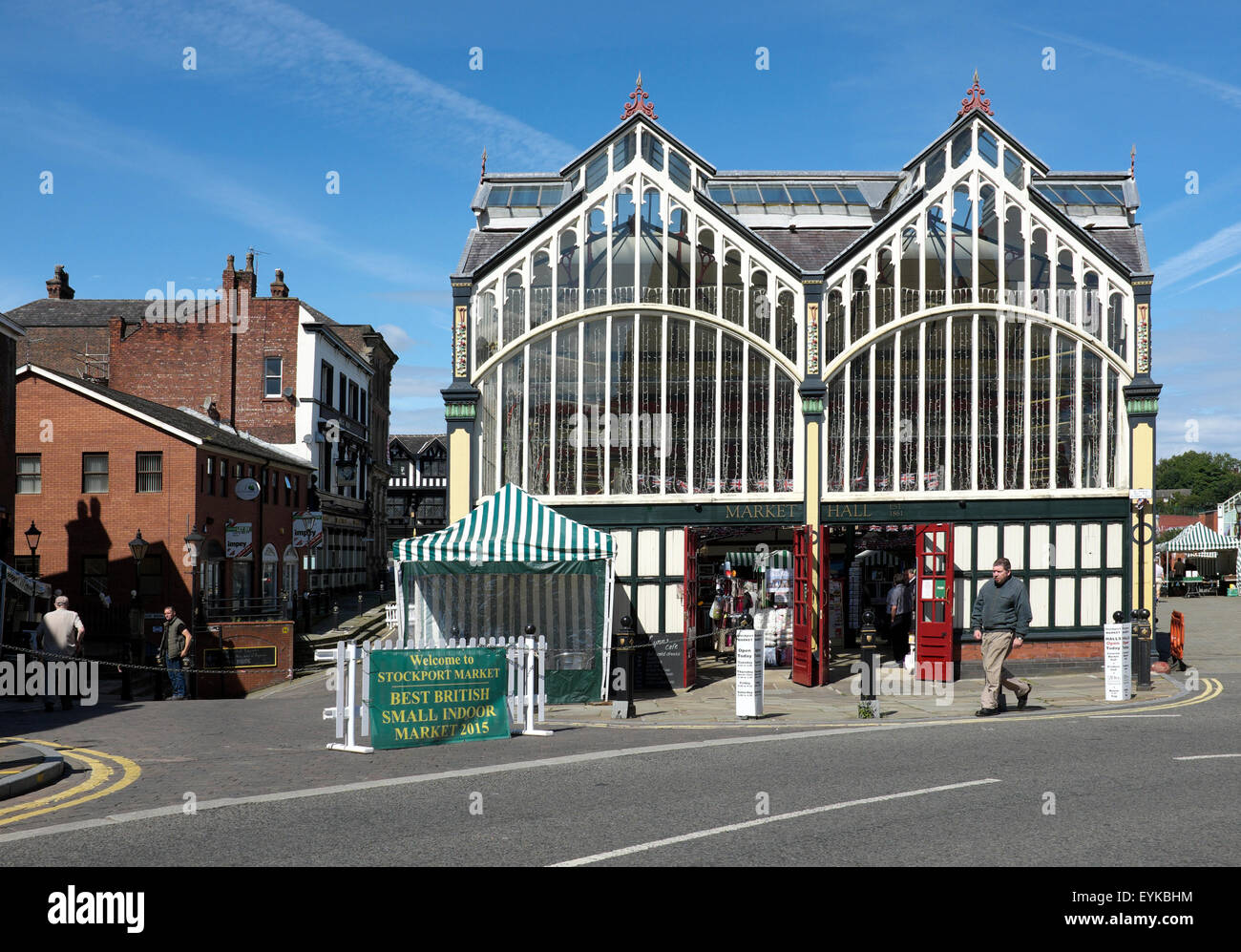 indoor market stockport, greater manchester Stock Photo - Alamy