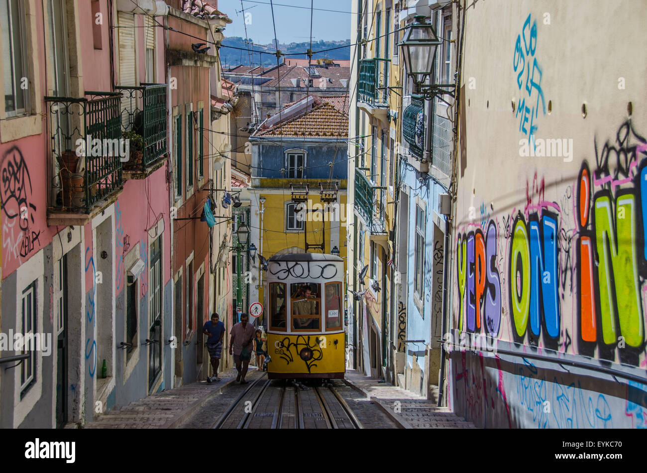 Graffiti tram hi-res stock photography and images - Alamy