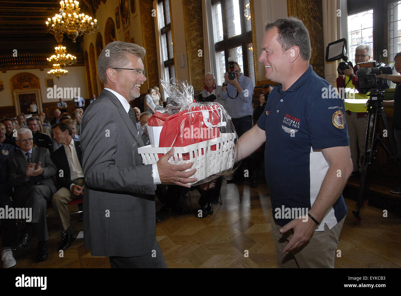 Copenhagen, Denmark. 31st July, 2015. H.R.H prince Joachim and son ...