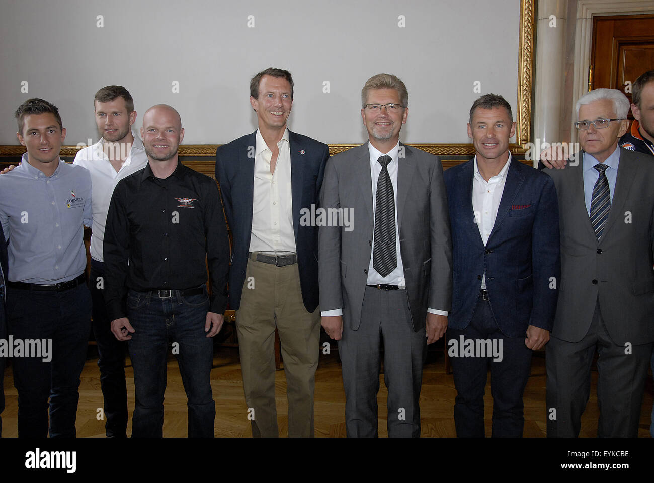 Copenhagen, Denmark. 31st July, 2015. H.R.H prince Joachim and son ...