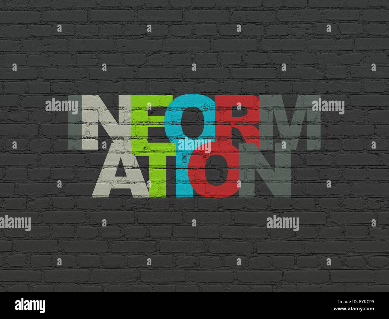 Information concept: Information on wall background Stock Photo - Alamy