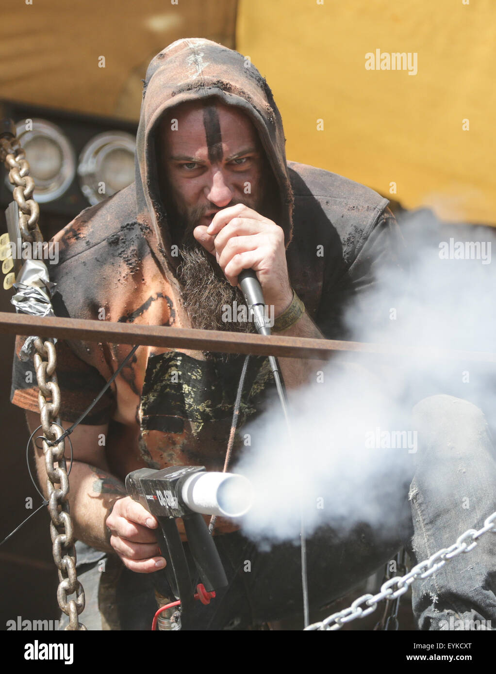 Wacken, Germany. 31st July, 2015. Basstard Beckert, singer with the ...