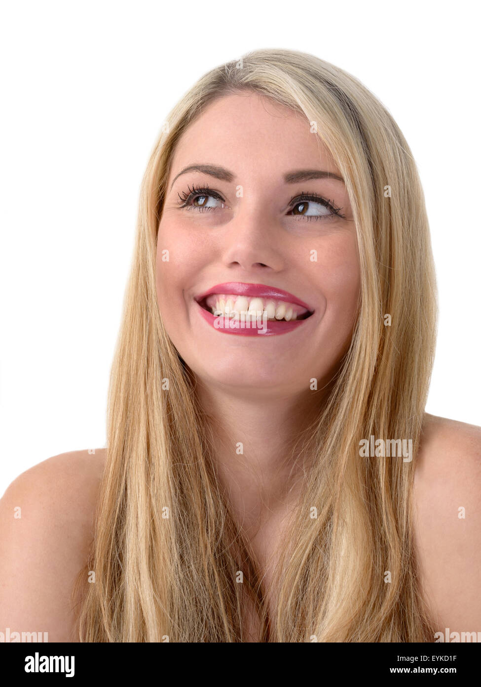 atttractive female with toothy smile Stock Photo - Alamy
