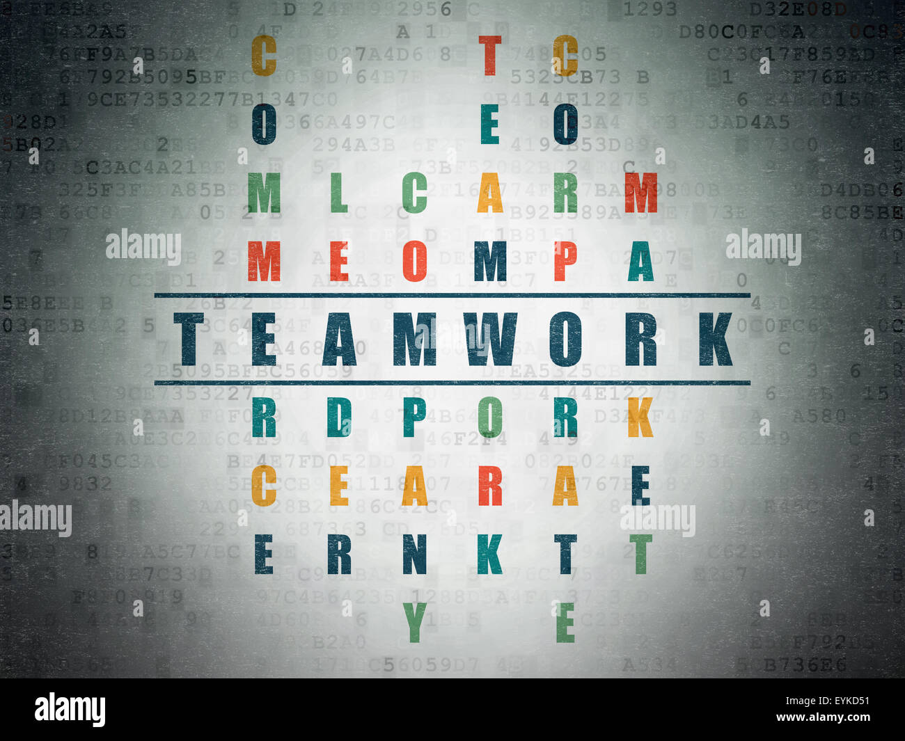 Business concept: word Teamwork in solving Crossword Puzzle Stock Photo ...