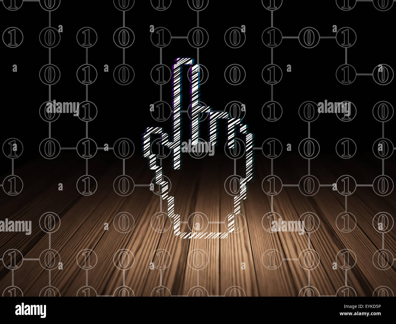 Web design concept: Mouse Cursor in grunge dark room Stock Photo - Alamy