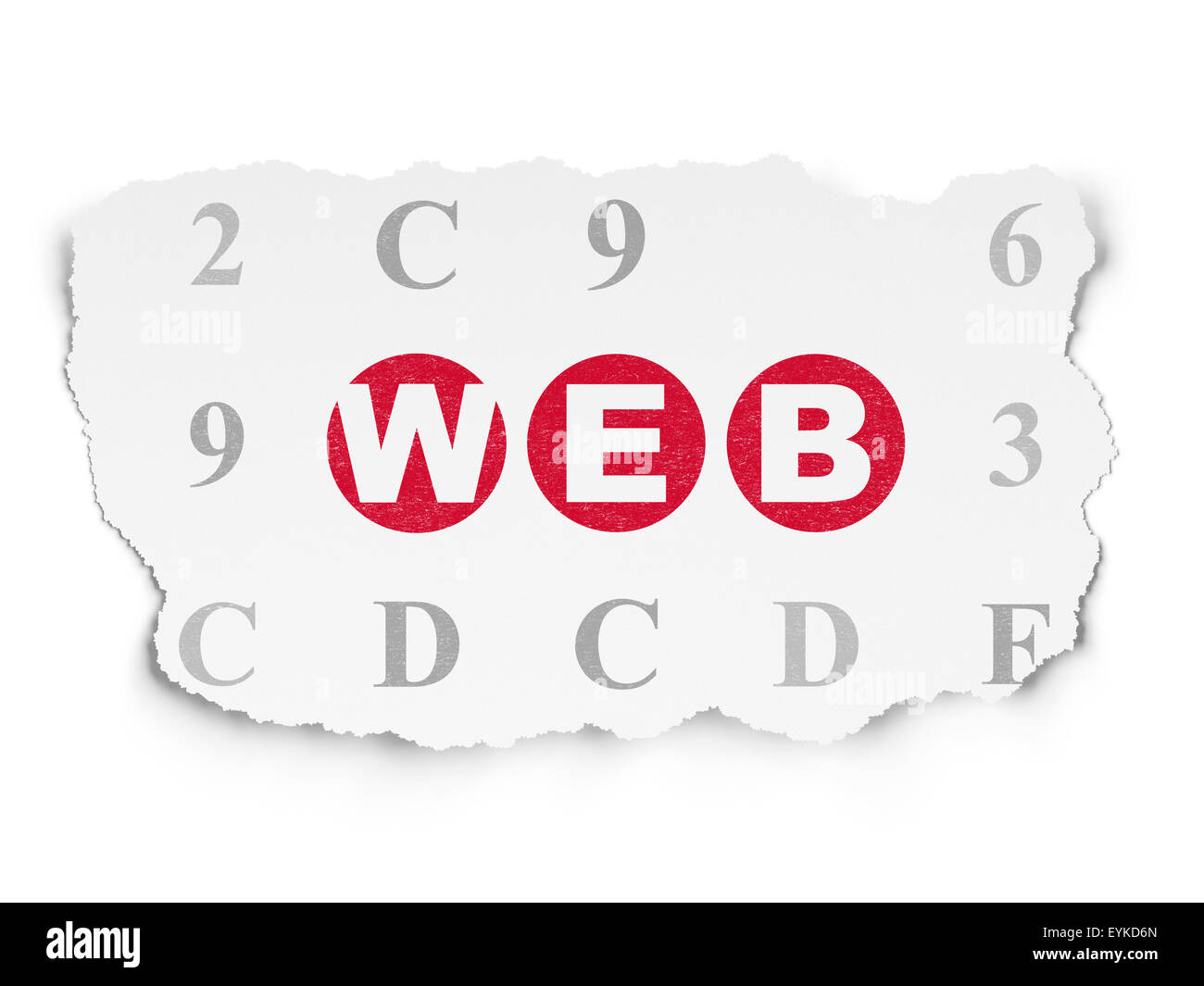 Web development concept: Web on Torn Paper background Stock Photo - Alamy