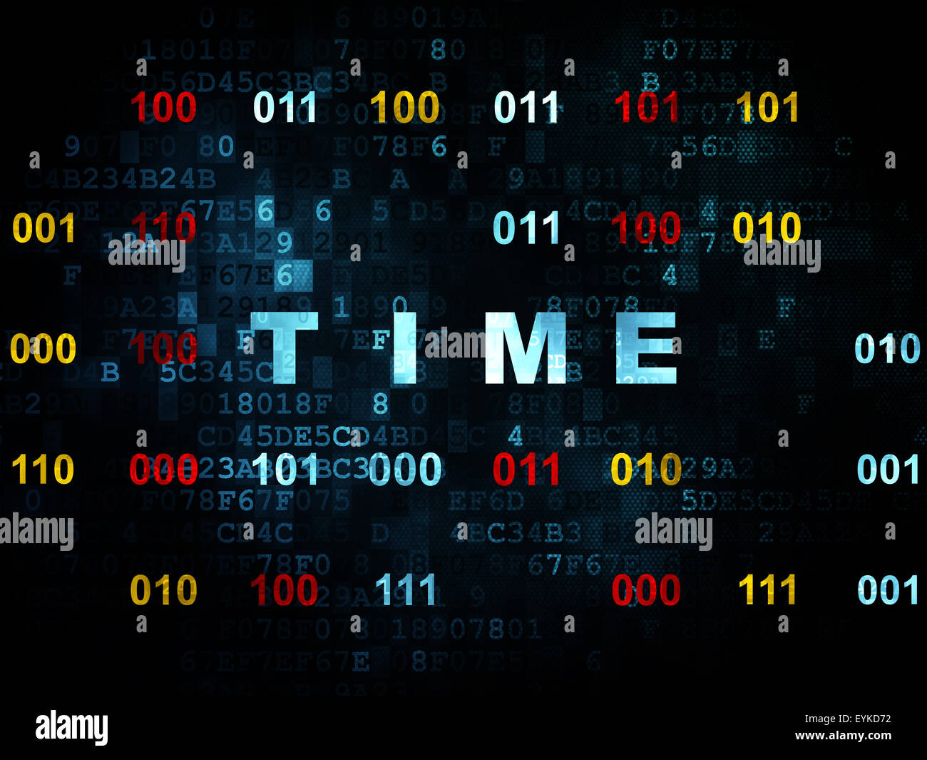 Time concept: Time on Digital background Stock Photo - Alamy