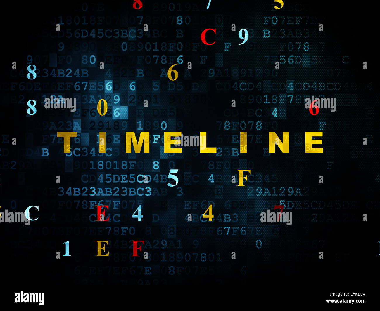 Timeline concept: Timeline on Digital background Stock Photo - Alamy