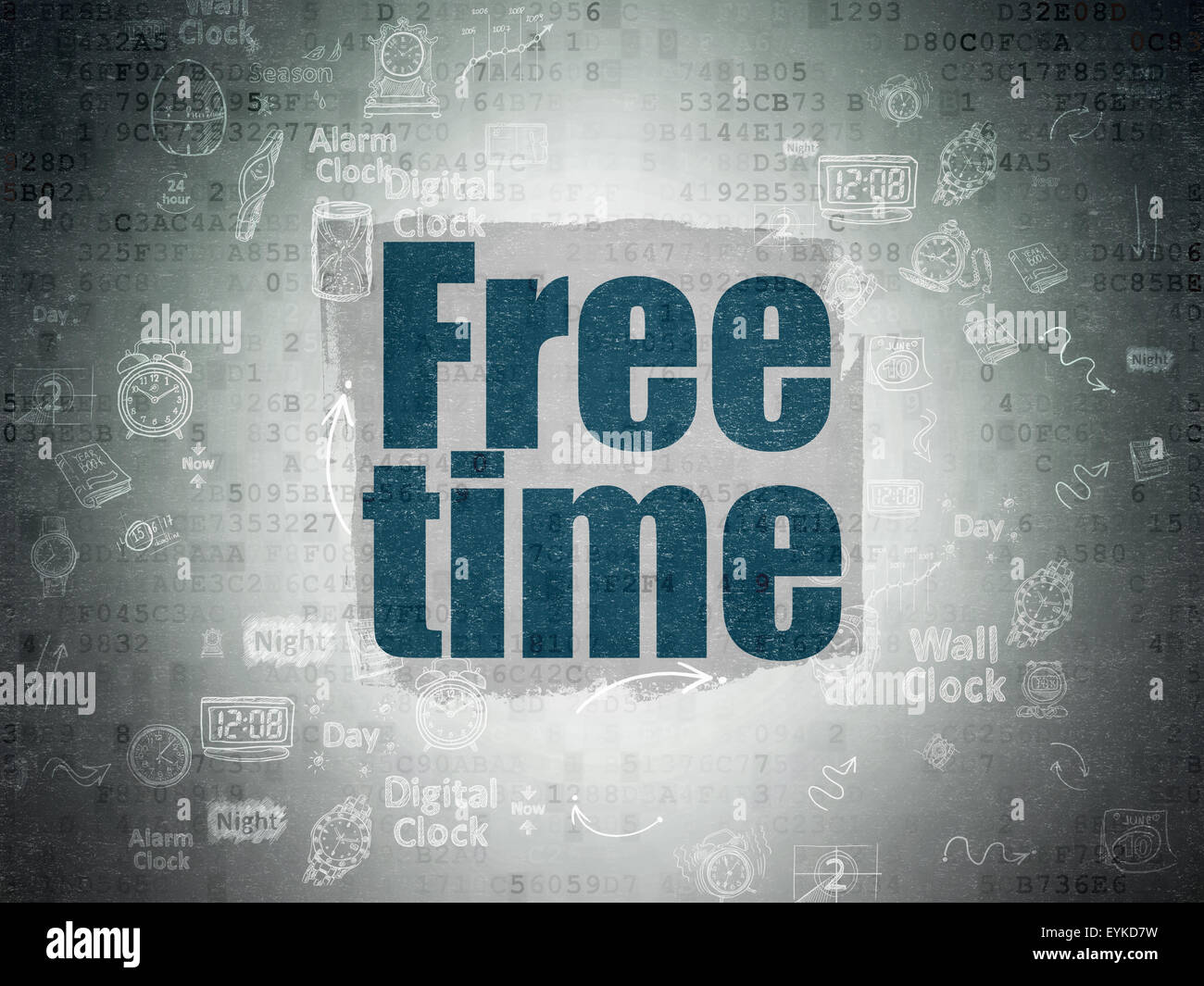 Time concept: Free Time on Digital Paper background Stock Photo - Alamy