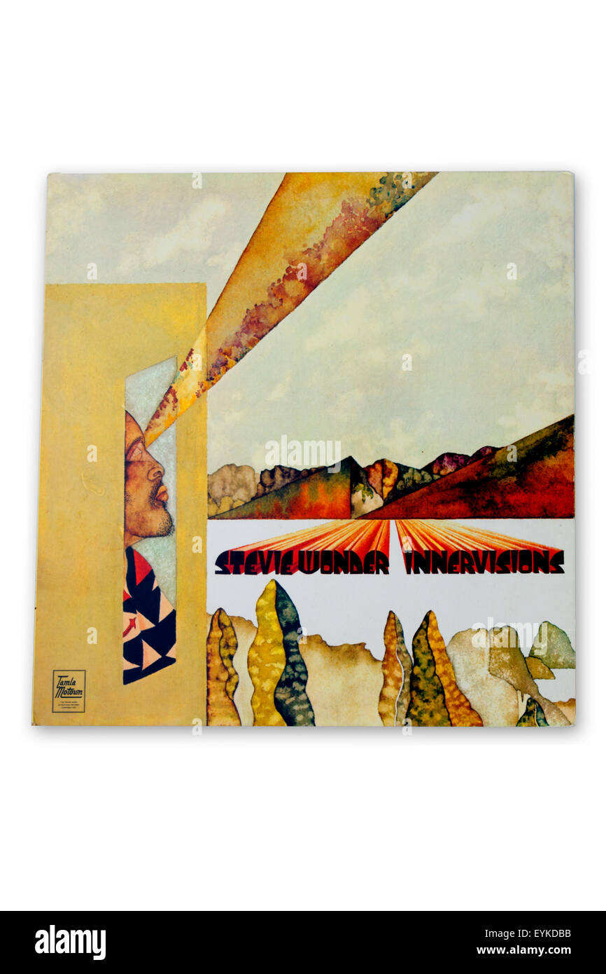 Stevie Wonder Innervisions record album cover Stock Photo - Alamy
