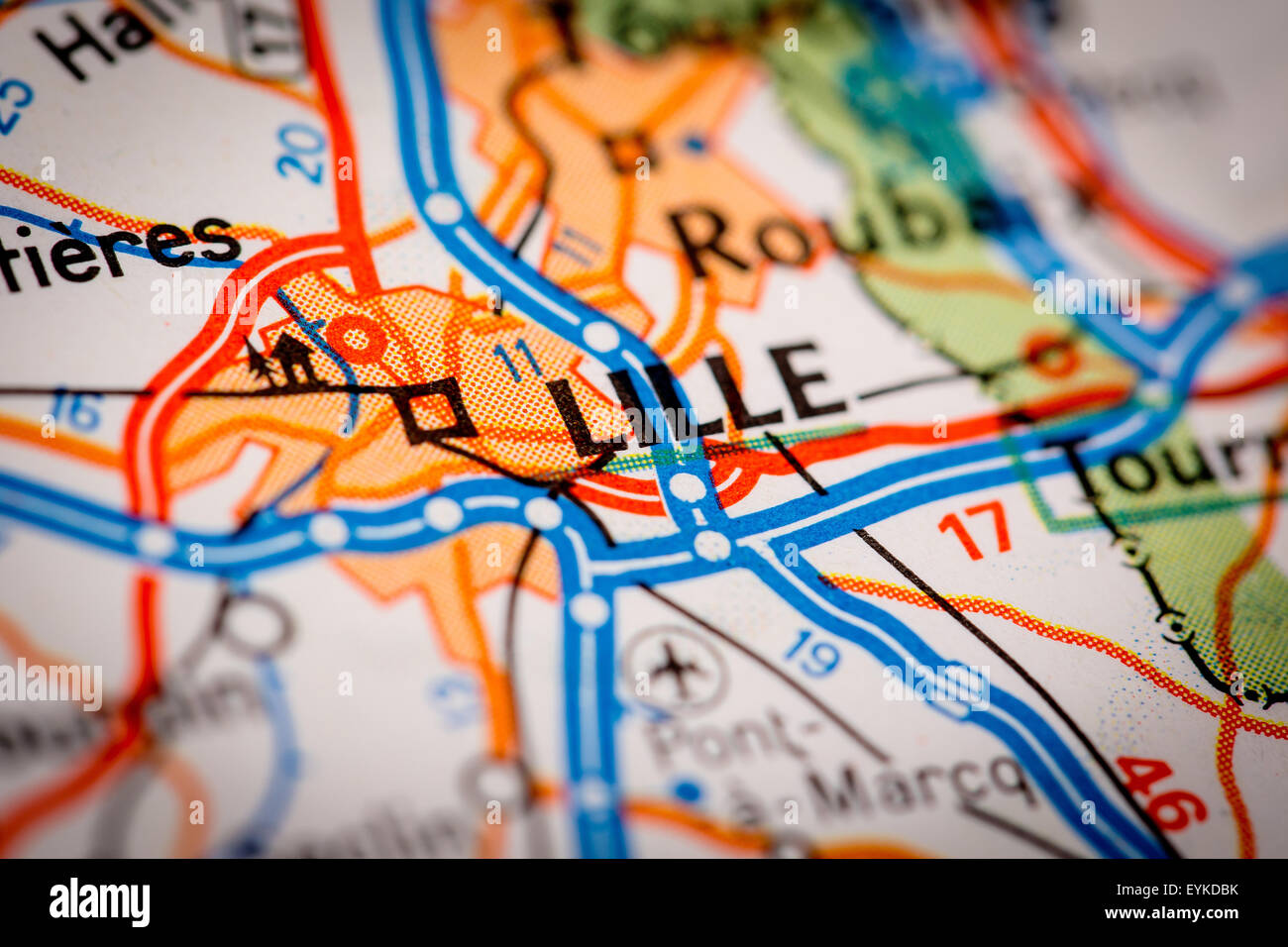 Lille city map hi-res stock photography and images - Alamy