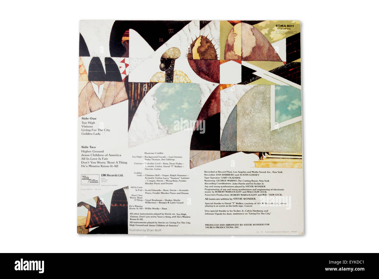 Stevie Wonder Innervisions record album cover Stock Photo - Alamy
