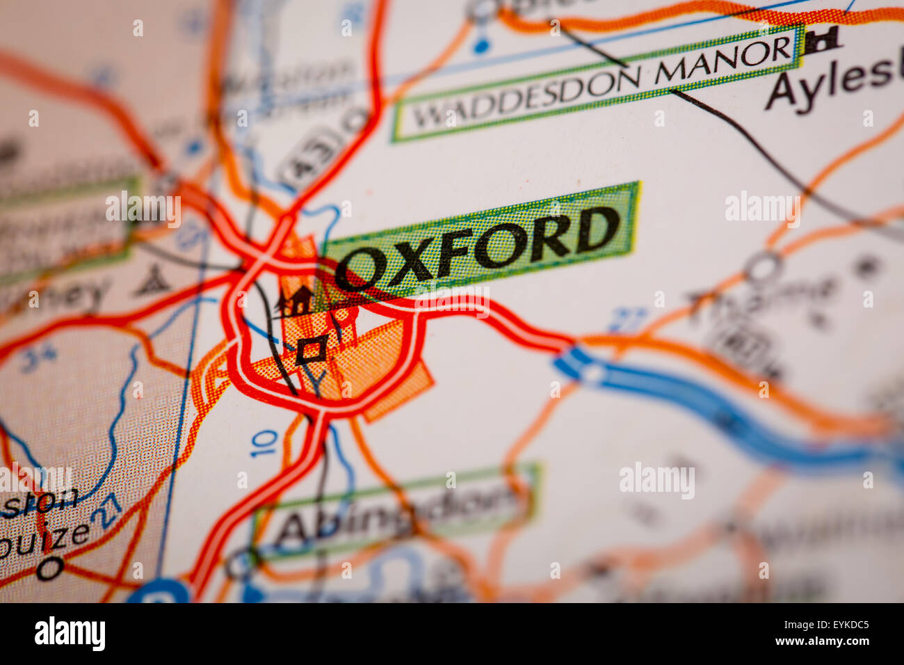 Oxford on a map hi-res stock photography and images - Alamy