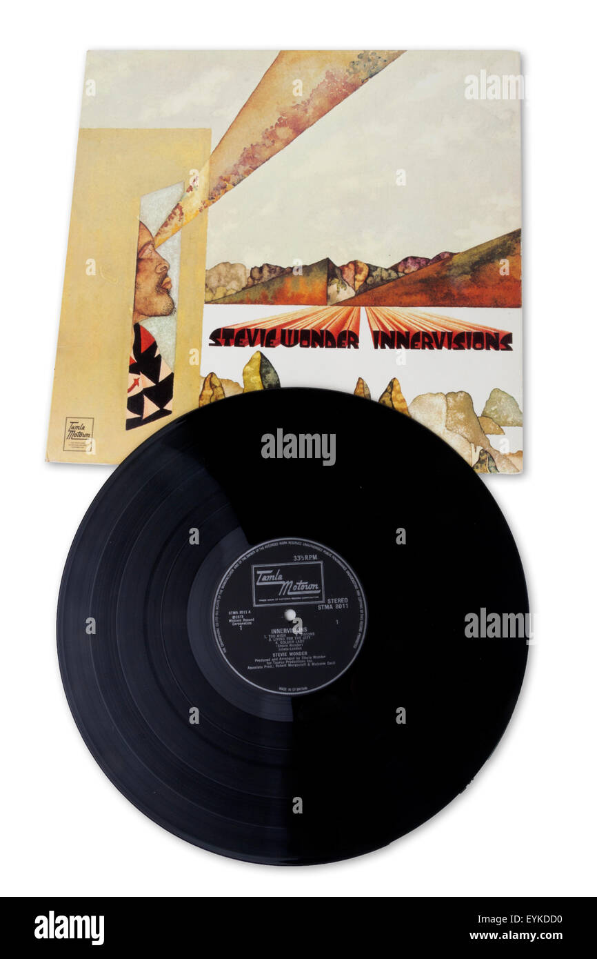 Stevie Wonder Innervisions record album cover Stock Photo - Alamy