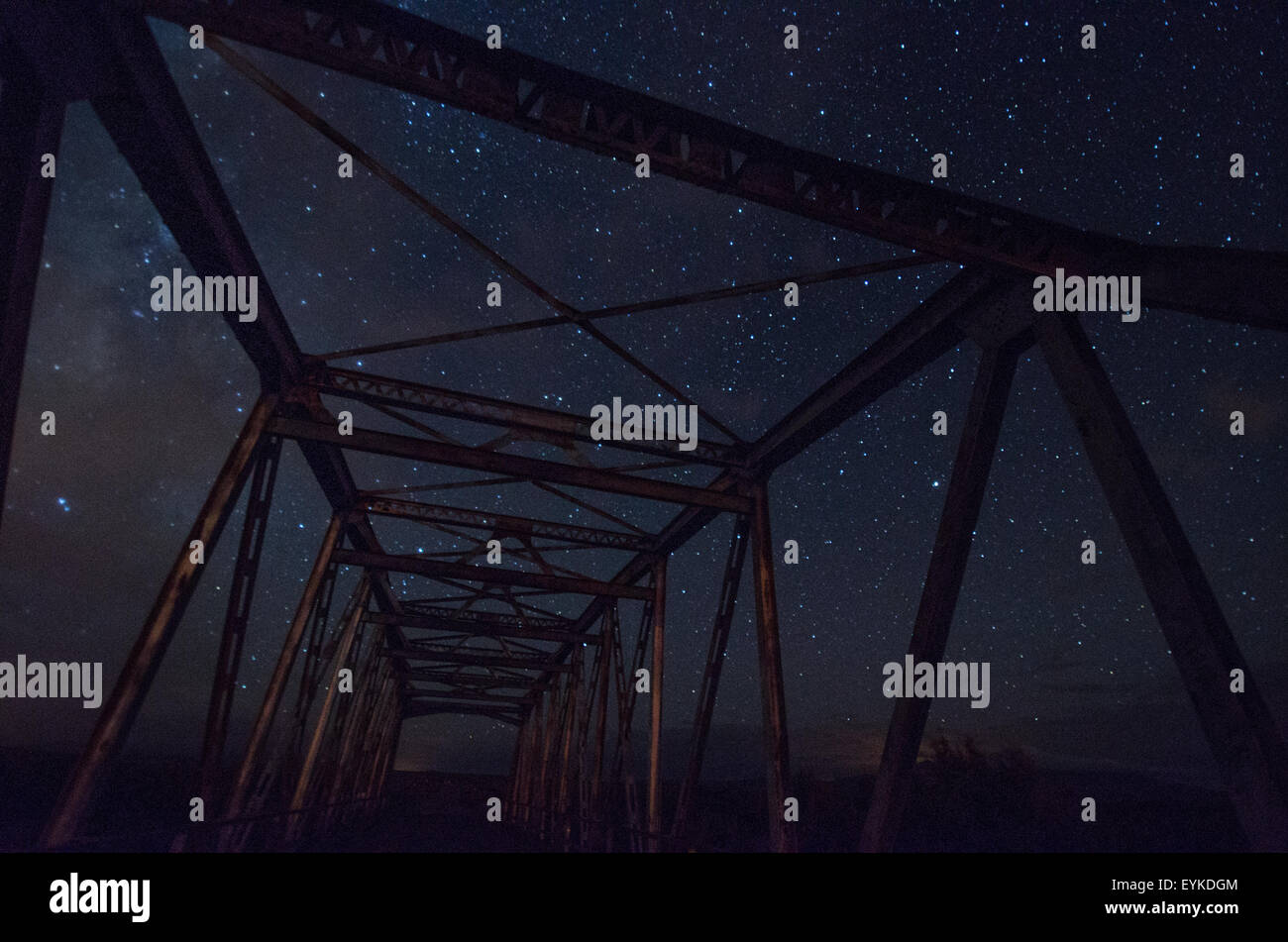 Old metal bridge over the Rio Puerco near Bernardo, New Mexico ...
