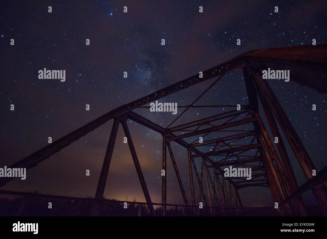 Old metal bridge over the Rio Puerco near Bernardo, New Mexico ...