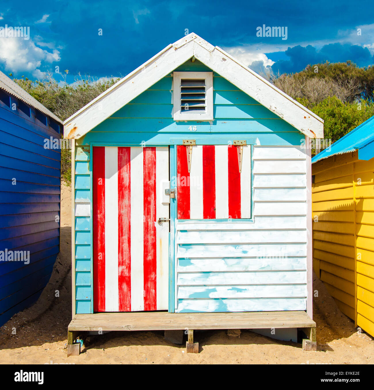 Brighton bathing boxes at Melbourne, Australia Stock Photo - Alamy