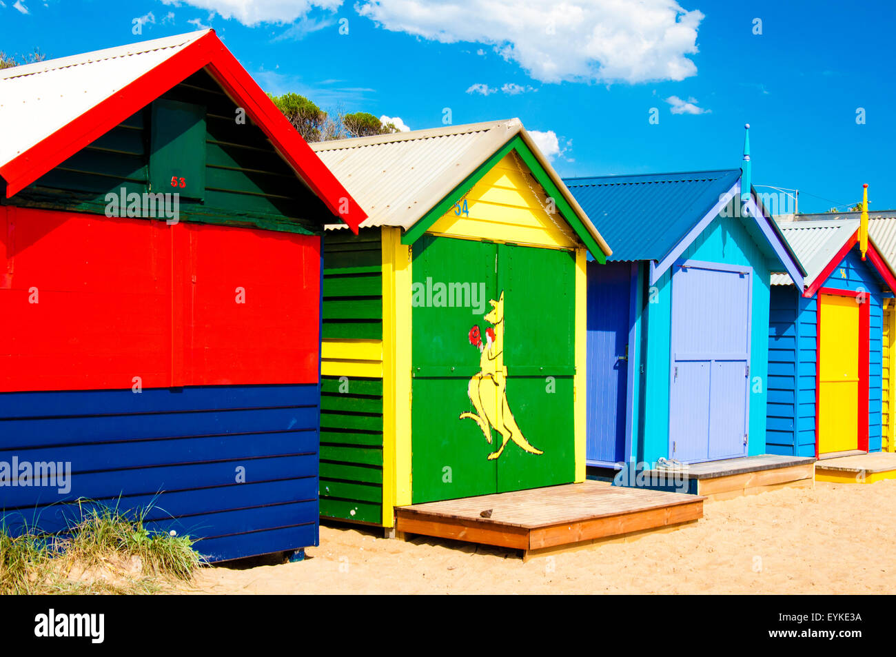 Brighton bathing boxes at Melbourne, Australia Stock Photo - Alamy