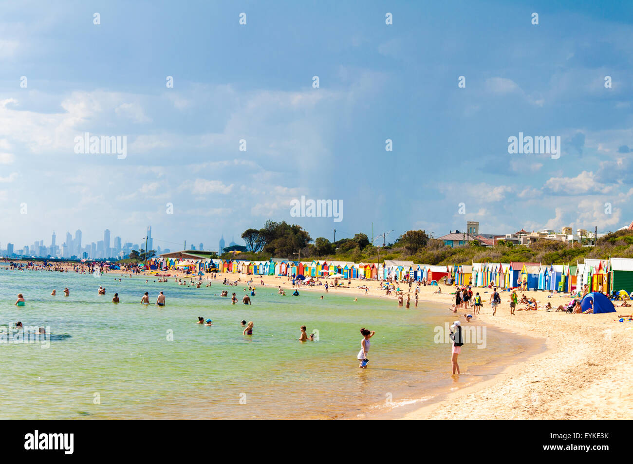 Brighton bathing boxes at Melbourne, Australia Stock Photo - Alamy