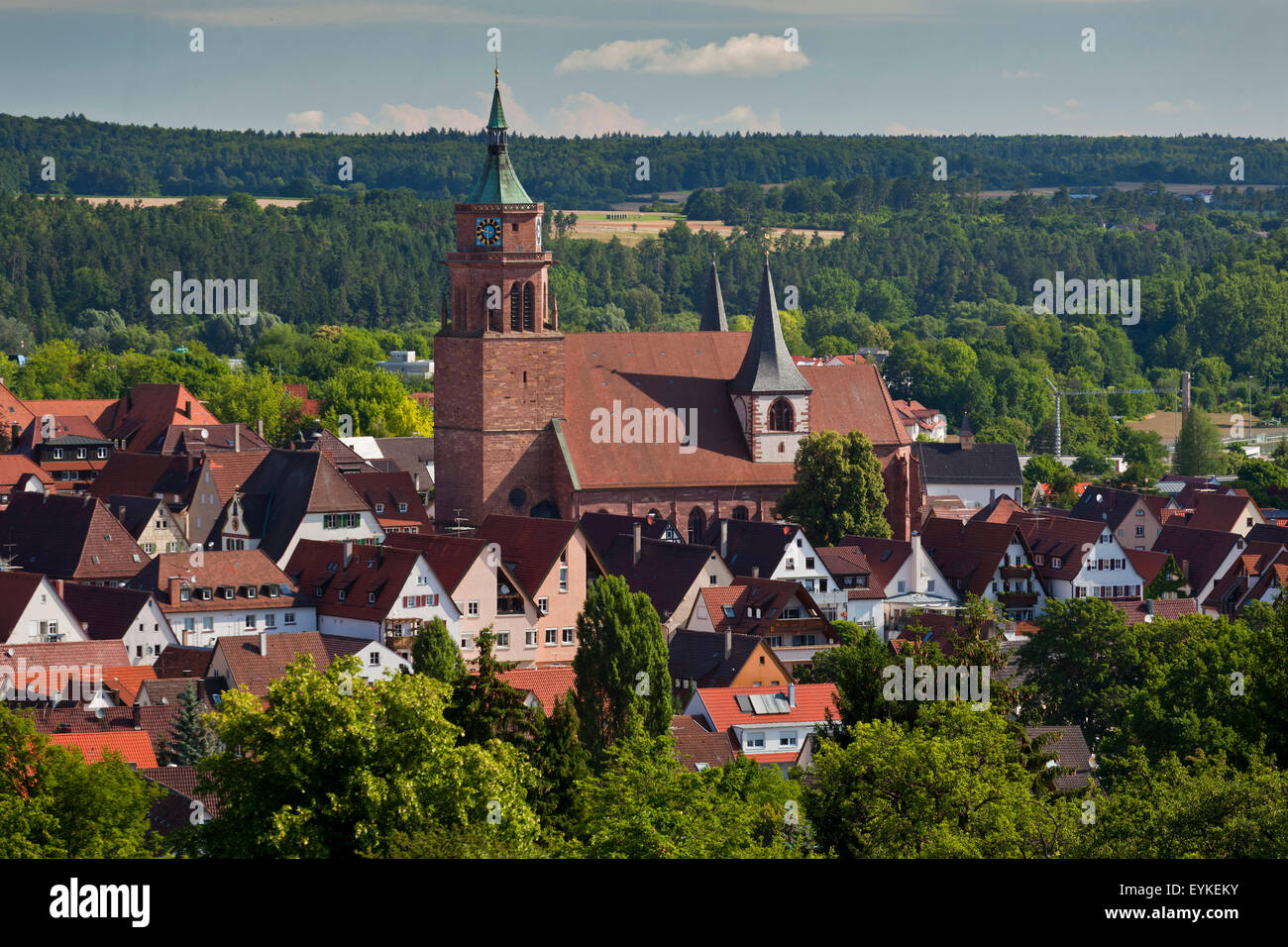 Germany, Baden Wurttemberg, Heckergäu, town church Saint Peter and Paul ...