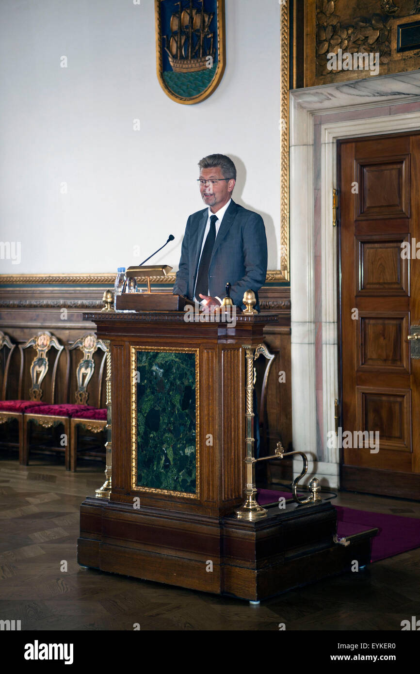 Copenhagen, Denmark, July 31st, 2015. Copenhagen Lord Mayor, Frank ...