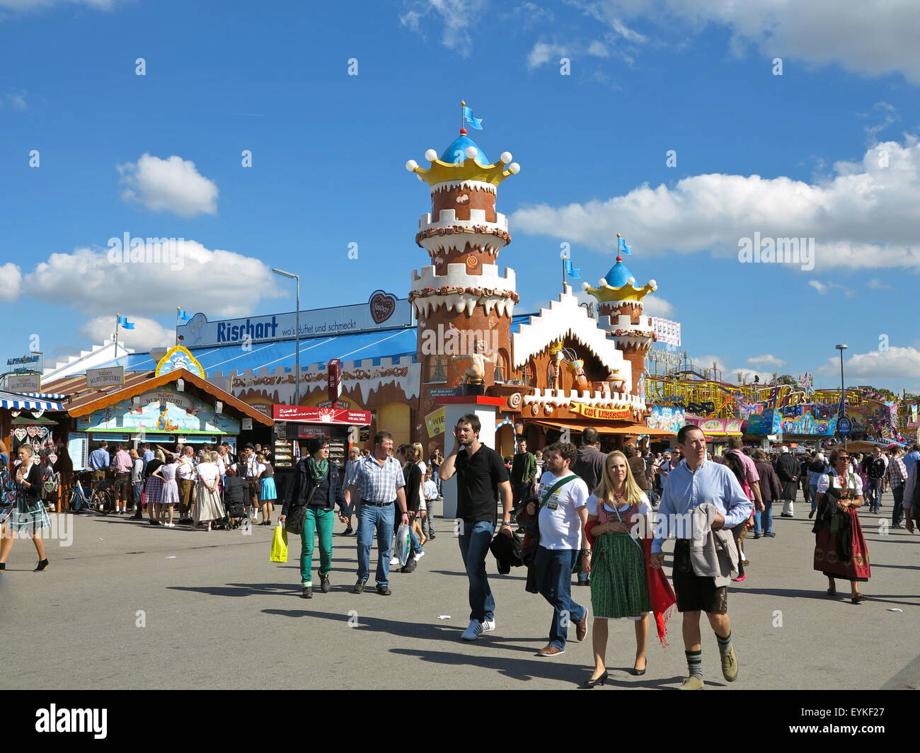 Germany, Upper Bavaria, Munich, Theresienwiese, Oktoberfest Stock Photo ...