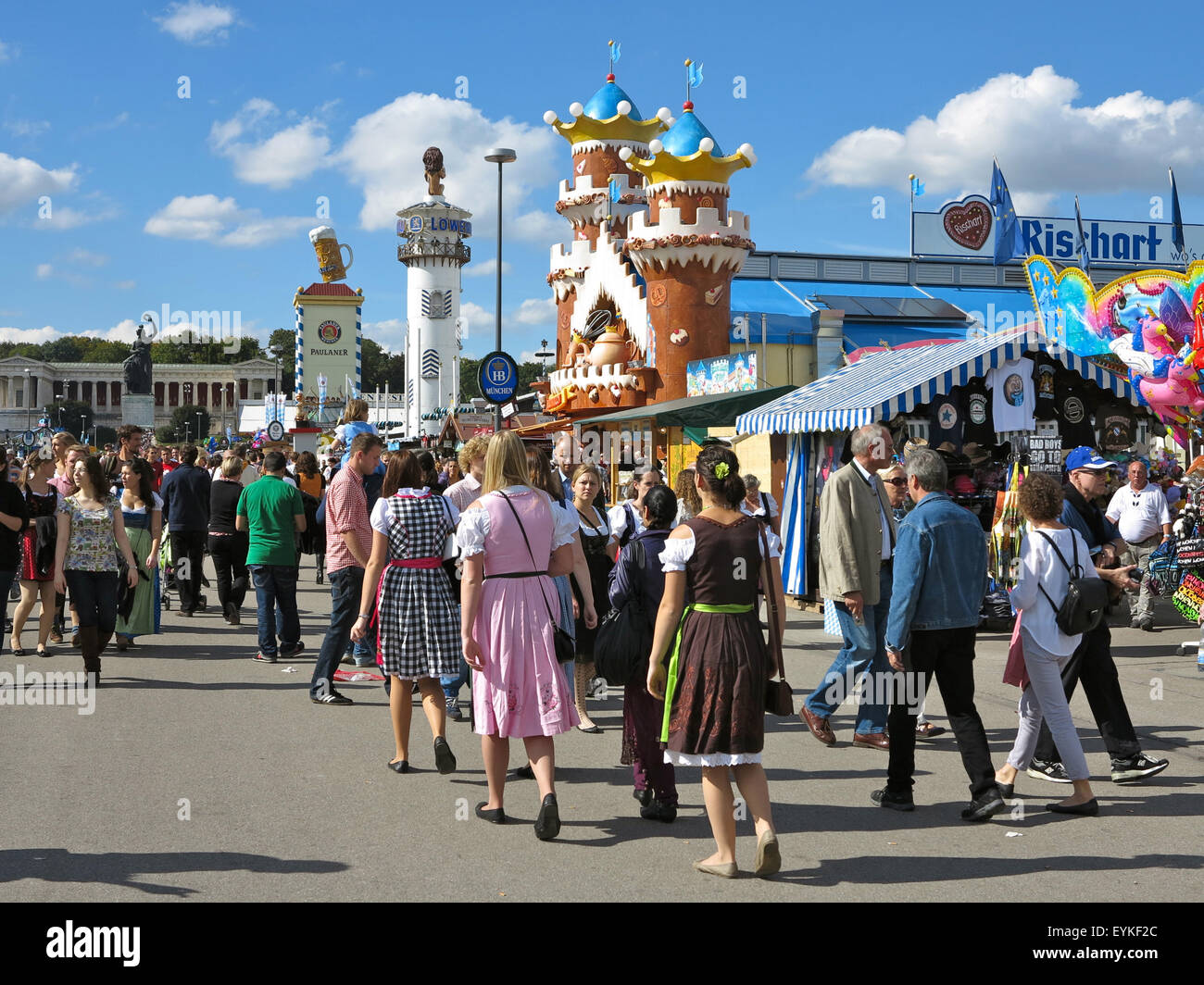 Germany, Upper Bavaria, Munich, Theresienwiese, Oktoberfest Stock Photo ...