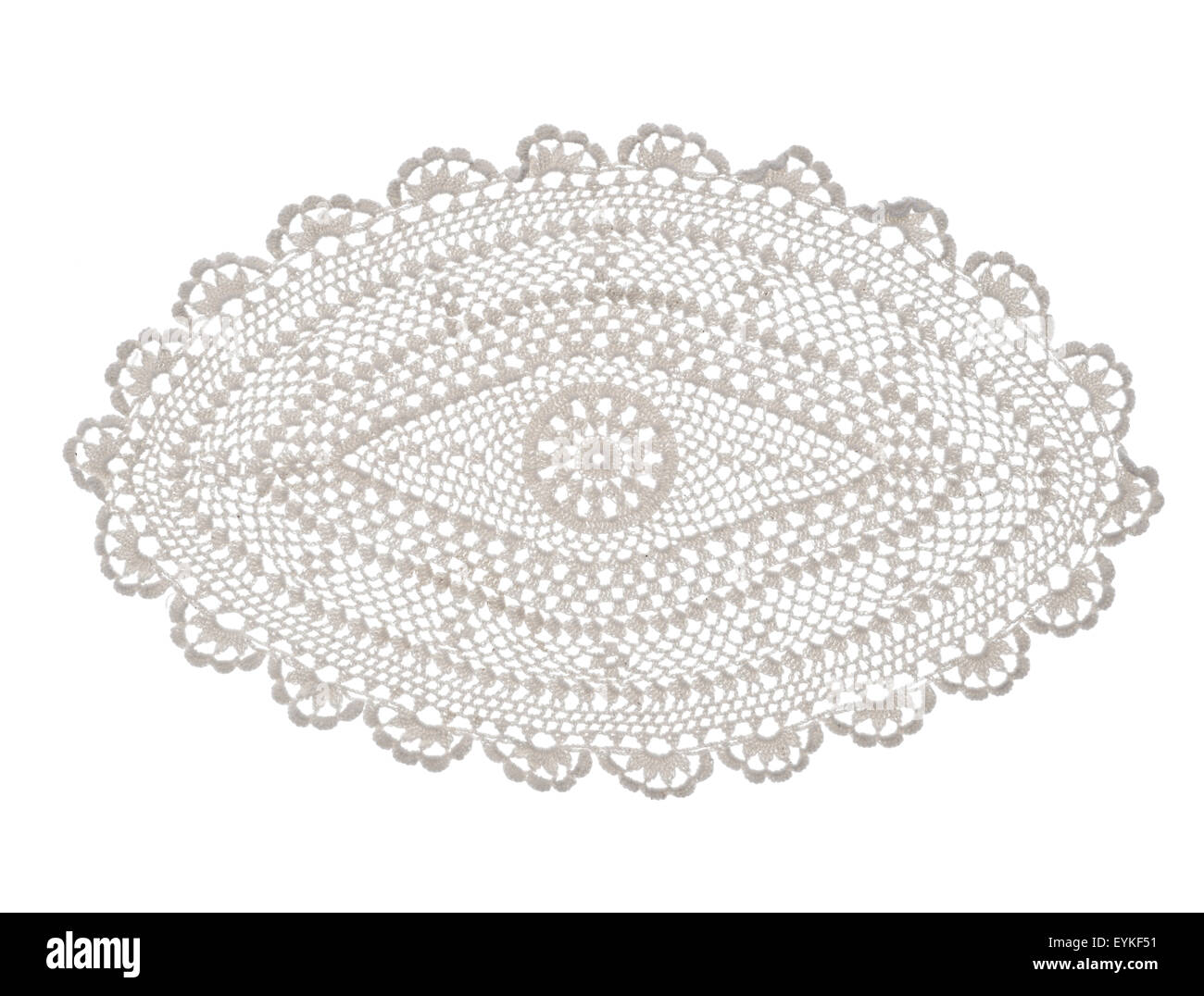 White lace doily before background as a cut out Stock Photo - Alamy