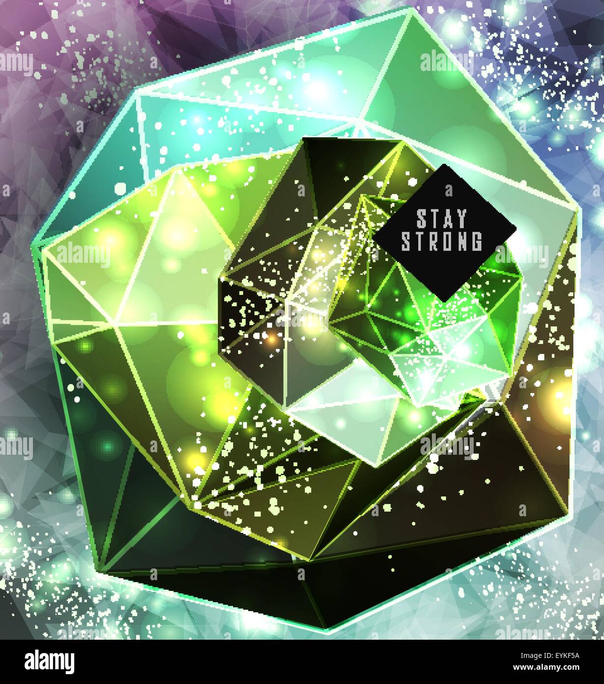 polygonal triangles and space background Stock Vector Image & Art - Alamy