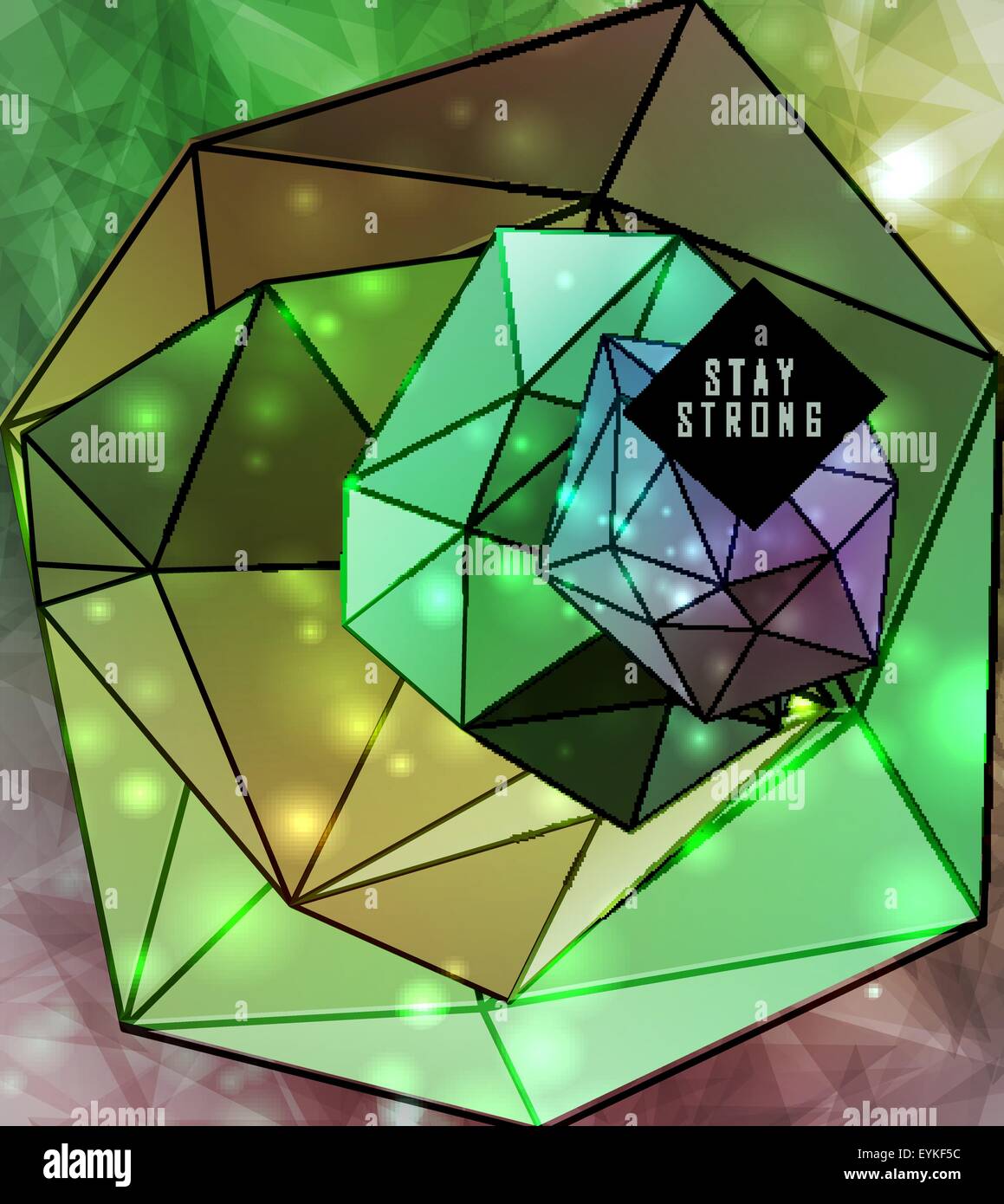 polygonal triangles and space background Stock Vector Image & Art - Alamy