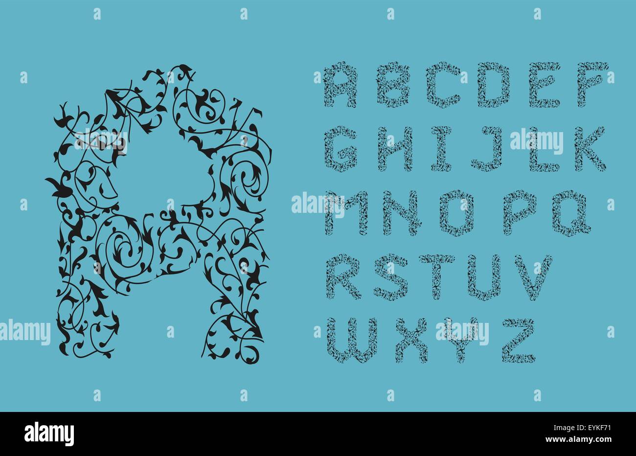 Calligraphic alphabet. Design elements Stock Vector Image & Art - Alamy