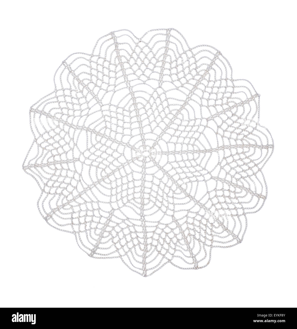 White lace doily before background as a cut out Stock Photo - Alamy