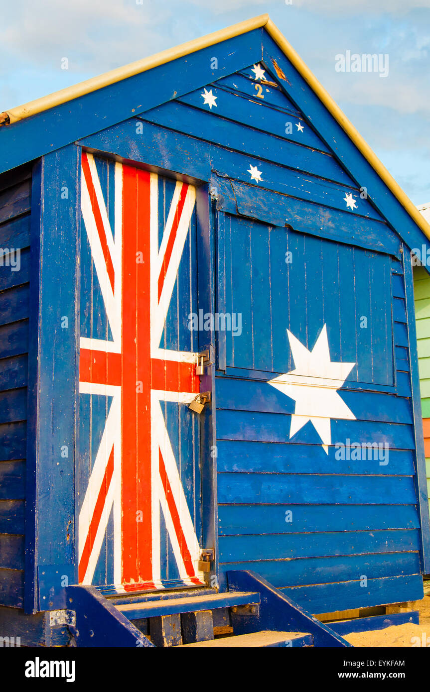 Brighton bathing boxes at Melbourne, Australia Stock Photo - Alamy