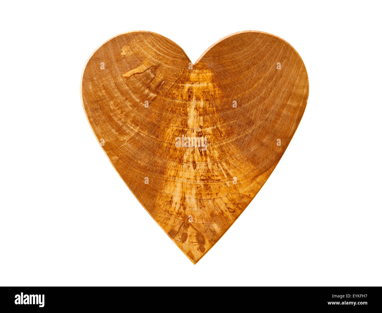 beige heart of wood on white Stock Photo - Alamy