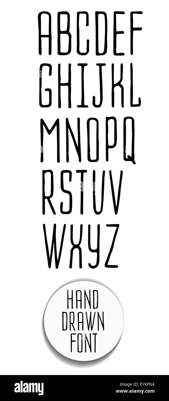 hand drawn letters Stock Vector Image & Art - Alamy