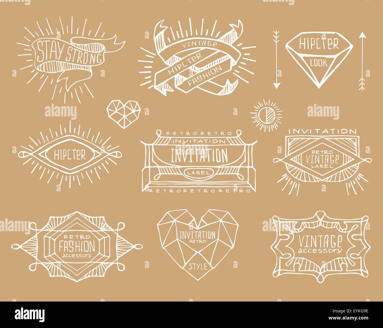 Abstract retro vintage design Stock Vector Image & Art - Alamy