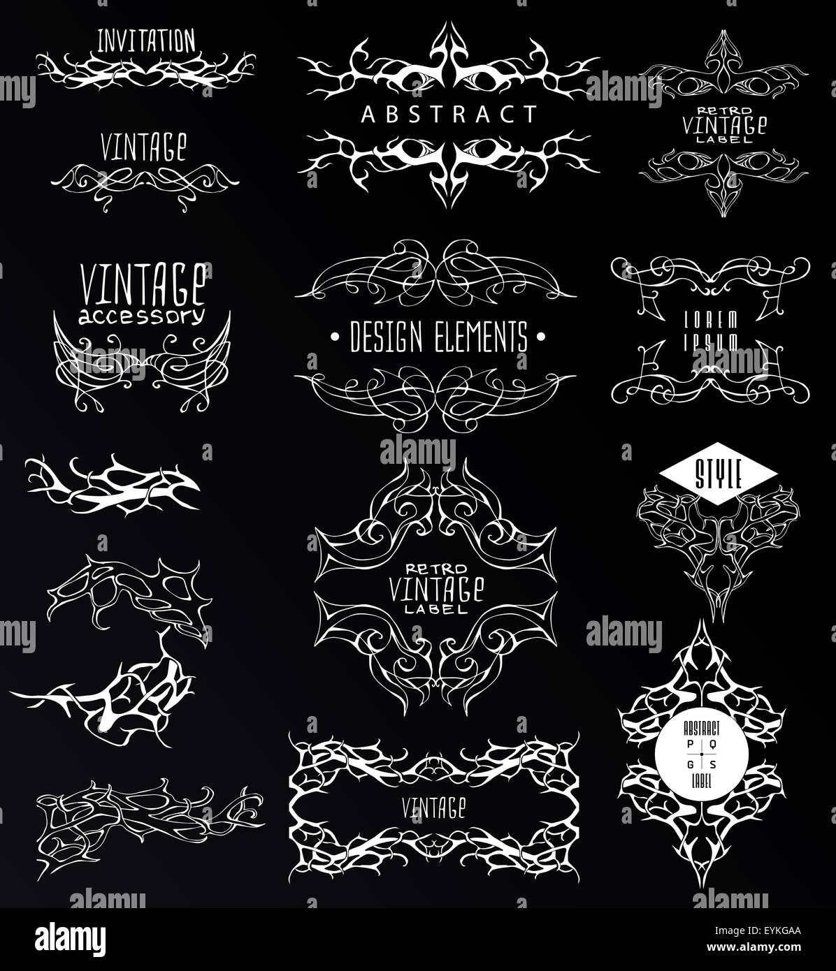 Set of calligraphic and floral Stock Vector Image & Art - Alamy