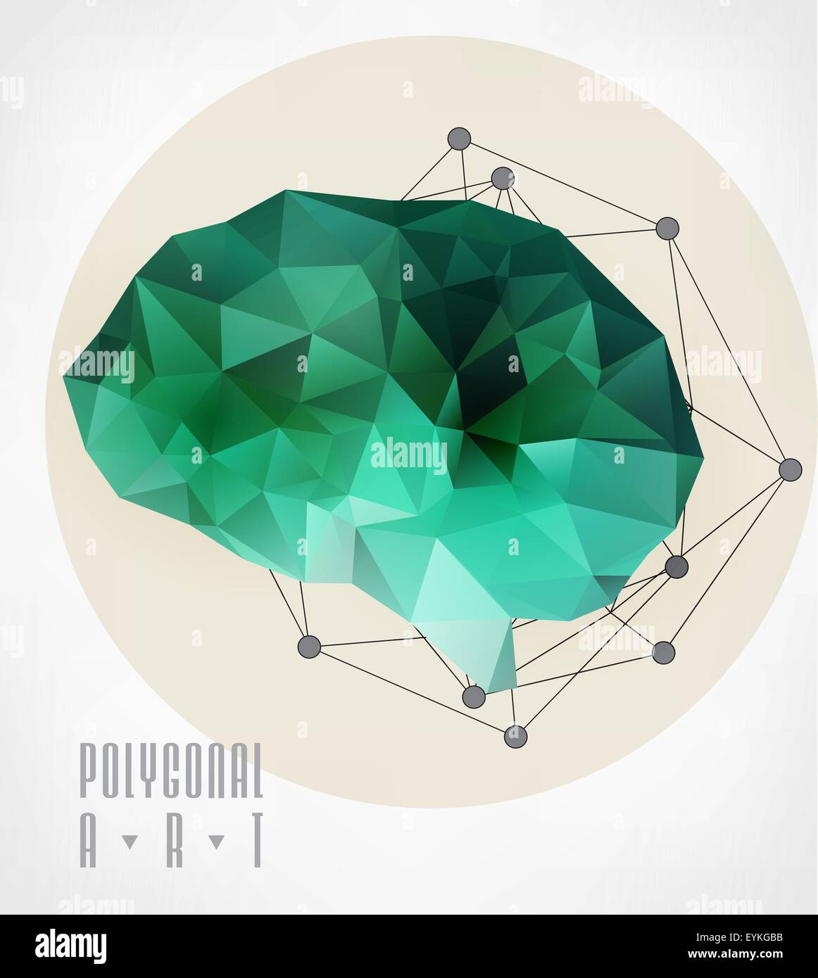 Abstract polygonal brain Stock Vector Image & Art - Alamy