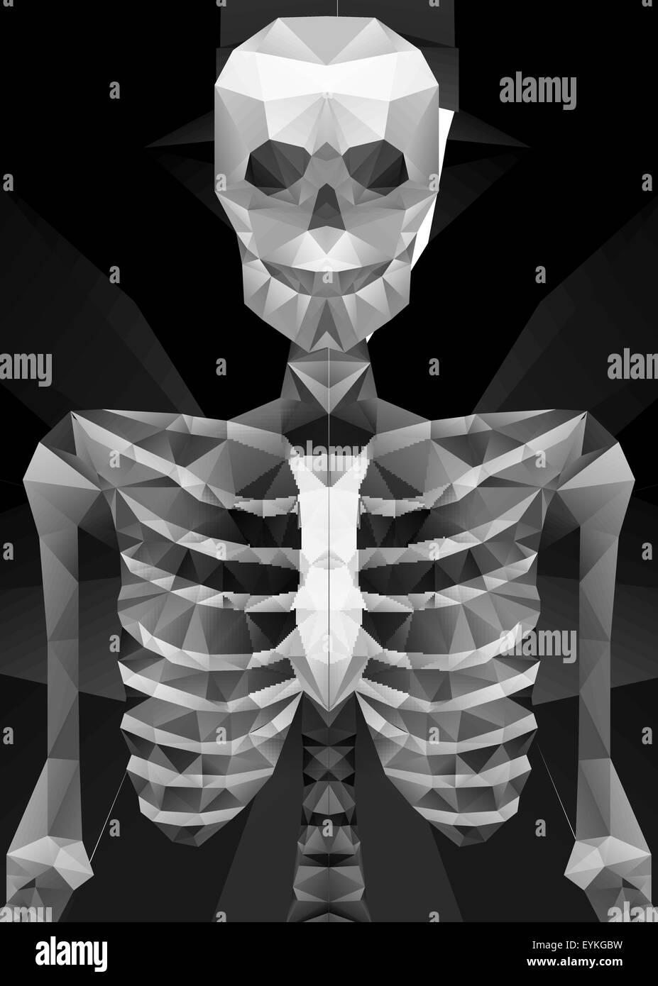 Abstract polygonal skeleton Stock Vector Image & Art - Alamy