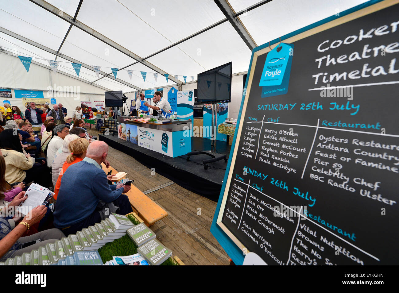 Seafood cookery demonstration in Londonderry (Derry), Northern Ireland ...