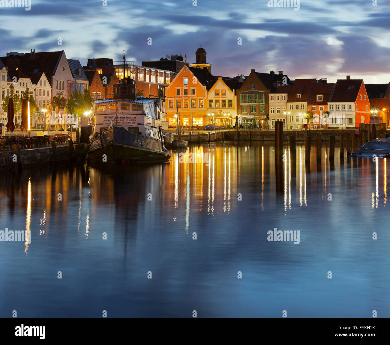 Ship bridge, Husumer meadow, centre Husum, Schleswig-Holstein, Germany ...