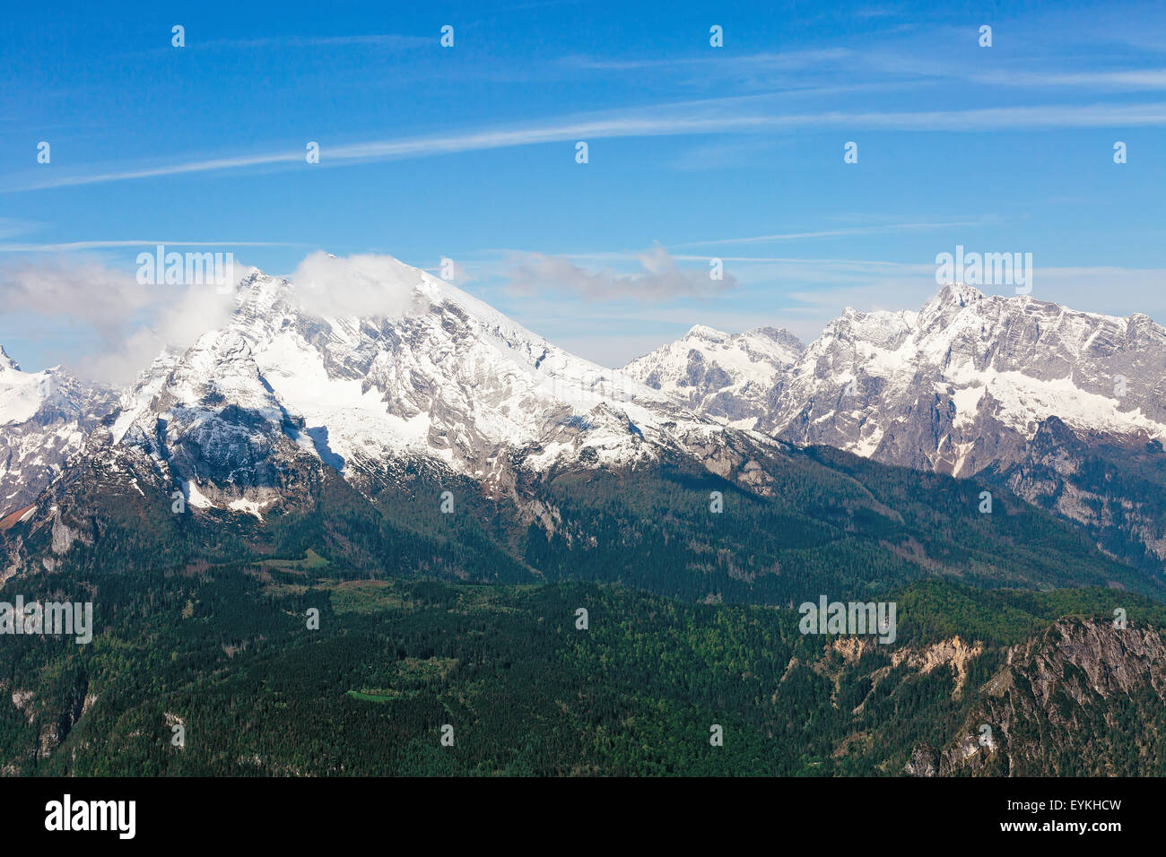 landscape with mountains Eagle's Nest tea house Hitler in Bavaria Stock ...