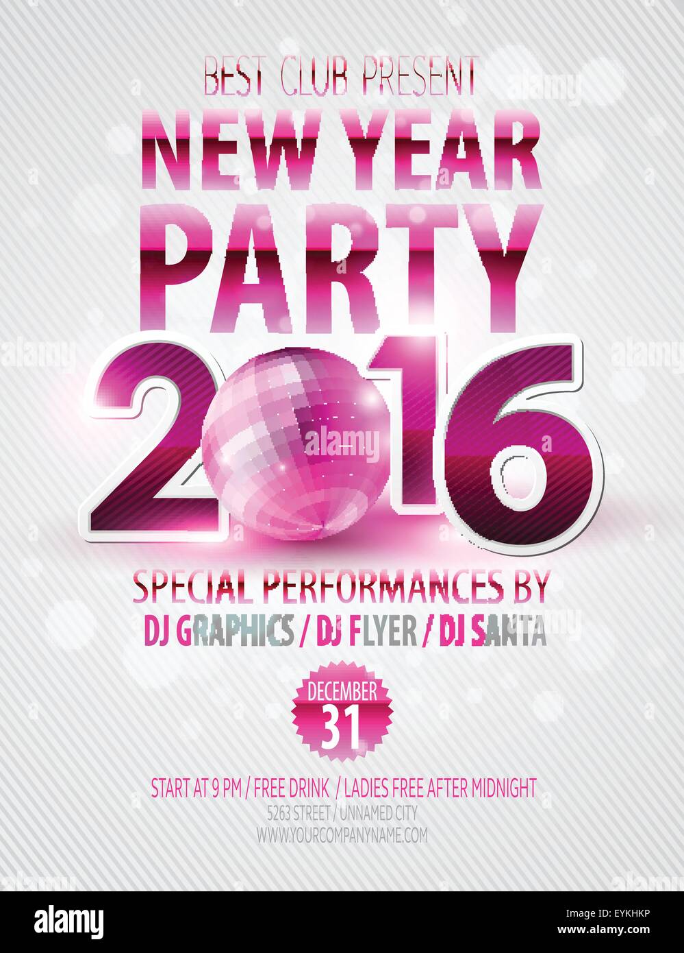 Happy New Year party poster. Vector template Stock Vector Image & Art ... Happy New Year party poster. Vector template Stock Vector Image & Art ...