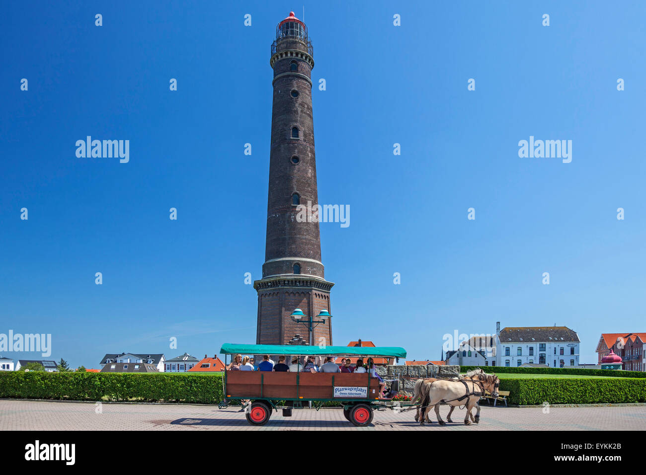 New lighthouse on the island Borkum, the East Frisians, Lower Saxony ...