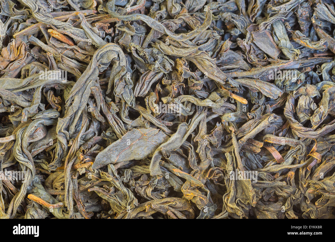 Abstract background - dried tea leaves close-up Stock Photo - Alamy