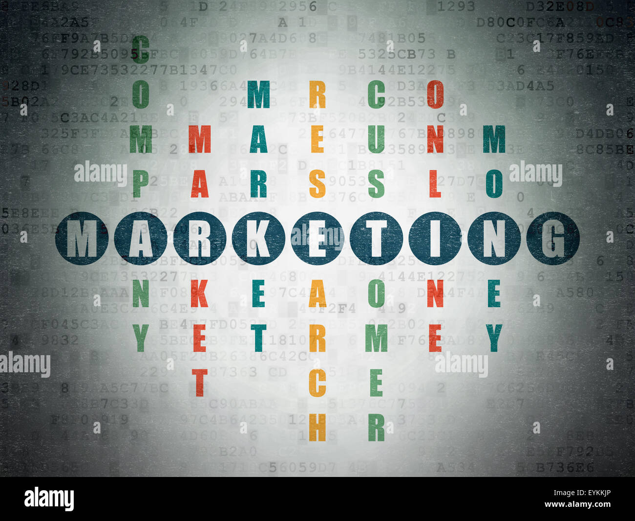 Advertising concept: word Marketing in solving Crossword Puzzle Stock ...