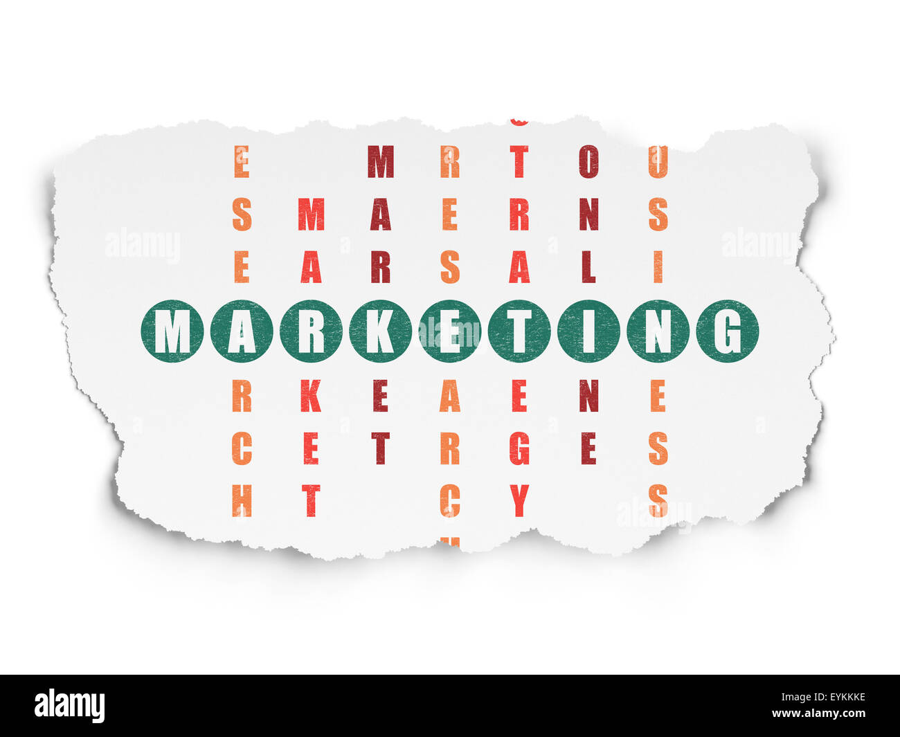 Advertising concept: word Marketing in solving Crossword Puzzle Stock ...