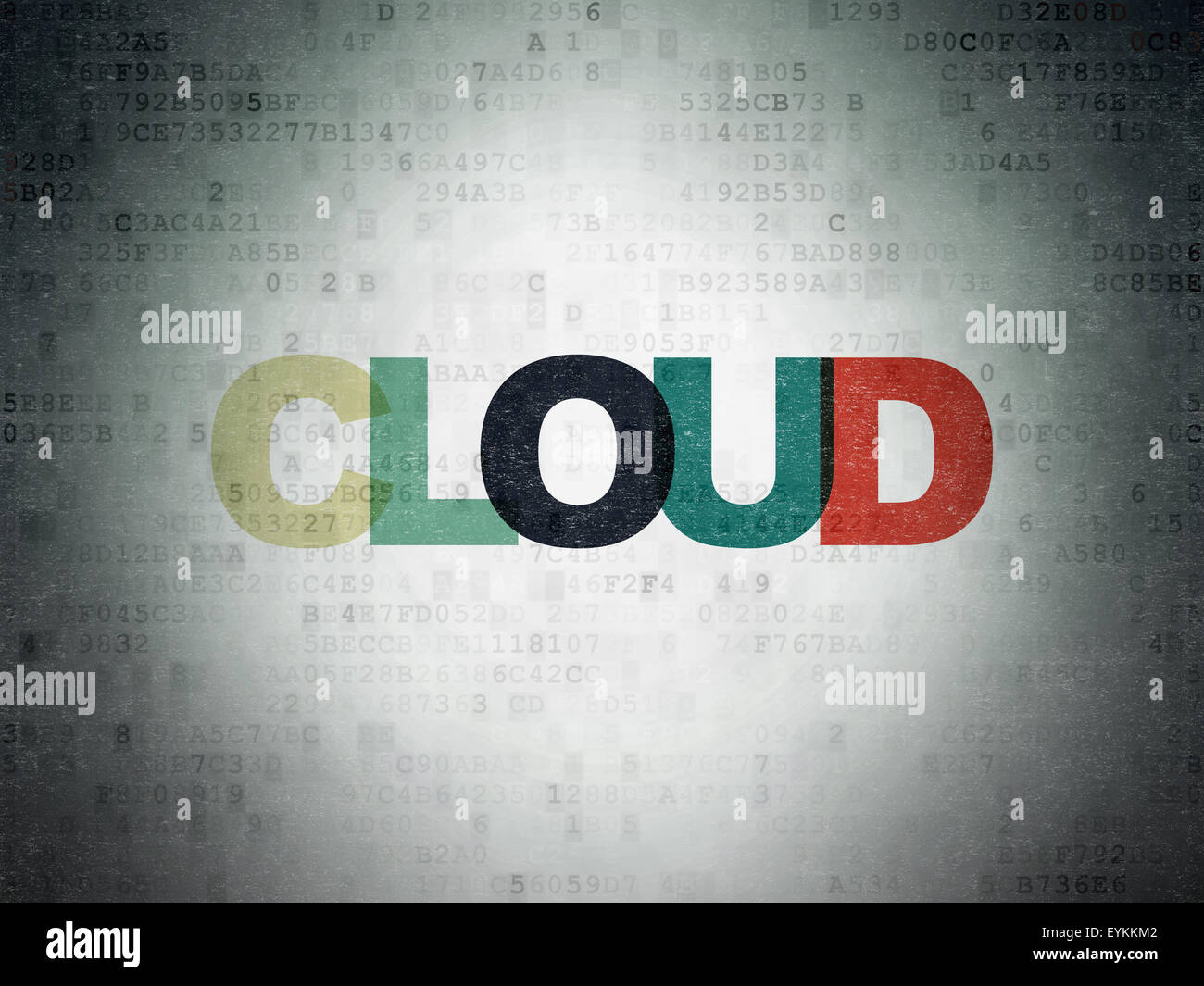 Cloud technology concept: Cloud on Digital Paper background Stock Photo ...